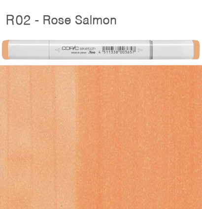 Маркер с кистью Copic Sketch R02 Rose Salmon / Розовый Лосось поштучно ...
